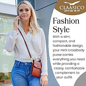 Classico Small Crossbody Phone Purse for Women - Crossbody Bag Wallet for Phone, Cards, Accessories (Small, Black)