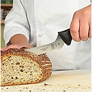 Mercer Culinary M23210 Millennia Black Handle, 10-Inch Wide Wavy Edge, Bread Knife