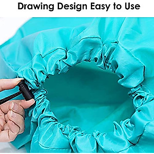 Bbzeal 2 Pack XL Travel Laundry Bags, Machine Washable Dirty Clothes Organizer,with Drawstring Closure,Light Blue and Grey