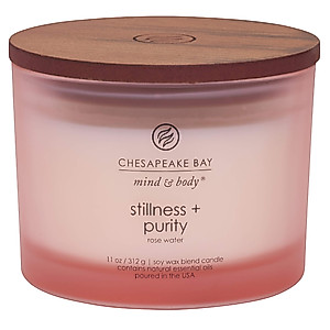Chesapeake Bay Candle PT40896 Scented Candle, Stillness + Purity (Rose Water), Coffee Table,Orange, Home Décor
