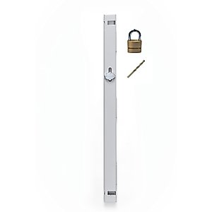 Guardianite File Cabinet Locking Bar. Fits 2 and 3 Drawer File Cabinets. includes Padlock and Cobalt Drill Bit. (Gray)