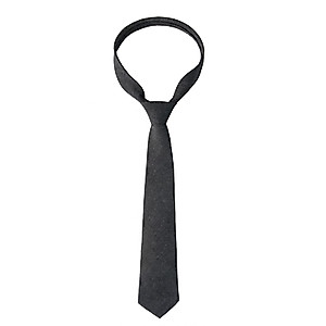 HOULIFE Ties for Men, Solid Mens Tie, Cotton Stripe Skinny Ties for Men, Slim Men’s Neckties for Wedding Party