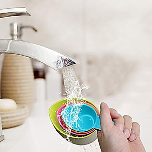 Rypet Dog Food Scoop Set of 4 - Plastic Measuring Cups for Dog, Cat and Bird Food (Random Color)