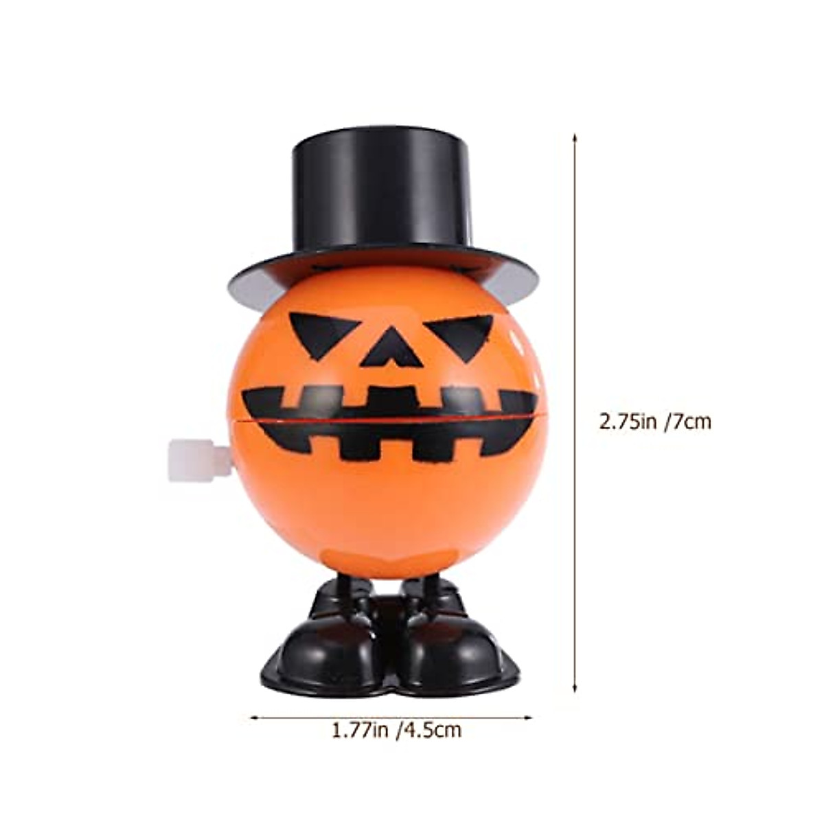 TOYANDONA 24pcs Small Gift Goodie Pumpkin Kids, Up Wind- Goodies Wind Walking Head Stuffers Toys Fillers Clockwork and Jumping Jack Party Favors Funny Halloween Toy Novelty Supplies Bag