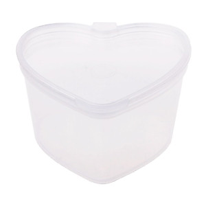 24 Pack Slime Containers with Lid, Small Heart-Shaped Plastic Foam Ball Clay Beads Storage Box with Lids for DIY Slime + 3PCS Tools