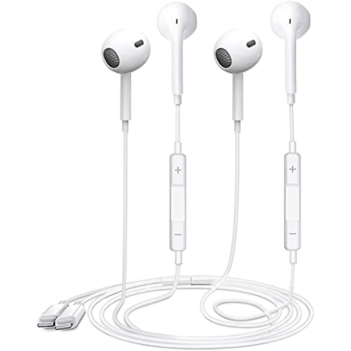 2 Pack Earbuds for iPhone Headphones Wired,Earphones with Lightning Connector (Built-in Microphone & Volume Control)【MFi Certified】Noise Isolating Headsets for iPhone 14/13/12/11/XR/XS/X/8