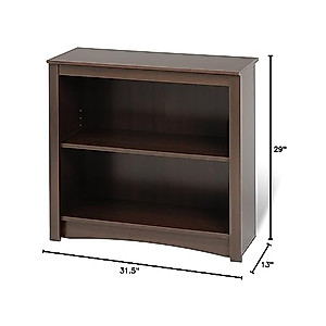 Prepac Home Office Espresso 2-shelf Bookcase