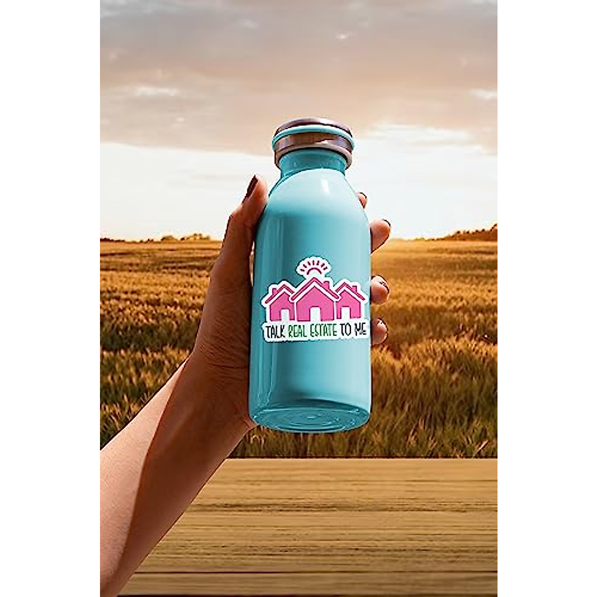 Miraki Talk Real Estate to Me Sticker, Real Estate Jewelry Sticker, Cute Girl Sticker, Water Assitant Die-Cut Vinyl Stickers Decals for Laptop Phone Kindle Journal Water Bottles, Sticker for Women