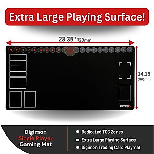 GMC Deluxe Single Player Compatible Digimon Gaming Mat TCG Stadium Mat Board Playmat
