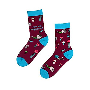 Funny Cheap Socks - Magic Mushroom Socks - Snail Socks - You Are My Person - Birthday Gift for Men Women and Teens