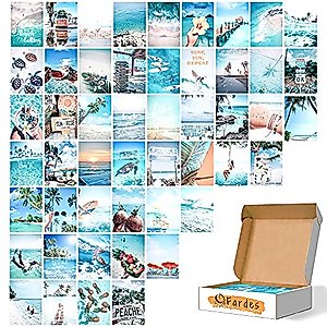Nautical Decor, Wall Collage Kit Aesthetic Pictures for Beach Decor, Beach Photo Collage Kit for Wall Aesthetic, Summer Posters for Beach Room Decor, Collage Kit for Wall Decor Aesthetic, Beach Posters for Room Aesthetic