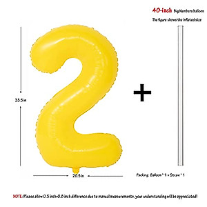 40 In yellow graffiti Number Balloons Helium Foil Mylar Balloon Birthday Party banquet Decoration Digital 2
