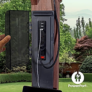 Backyard Discovery 14x10 Brockton All Cedar Pergola, Durable, Quality Supported Structure, Wind Resistant up to 100MPH, Rot Resistant, Electrical Outlet with USB, Deck, Garden, Patio