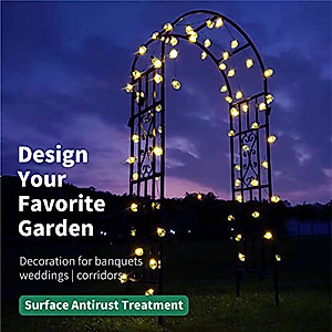 SCENDOR Garden Arches Arbors Curved Metal Durable Iron Plants Trellis Stand Use for Outdoor Garden Arbor Climbing Plants Wedding Arches Ceremony