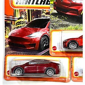 Matchbox - 5 Pack - Electric Cars - Audi E-Tron - Tesla Y - V W EV 4 - Mustang Mach-E - Karma GS-6 - Mint/NrMint Ships Bubble Wrapped in a Sized Box