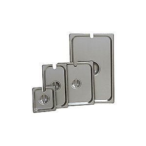 Update International STP-33CHC S/Steam Table Pan Cover, Third Size Notched, 18-8 Stainless Steel AISI-304