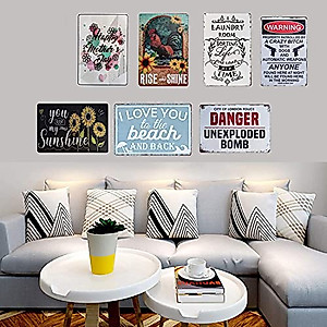 Noete Cat Halloween It's The Most Wonderful Time Fall Tin Sign Retro Style Beer Bar Den Halloween Painting Metal 8x12 inch, Red