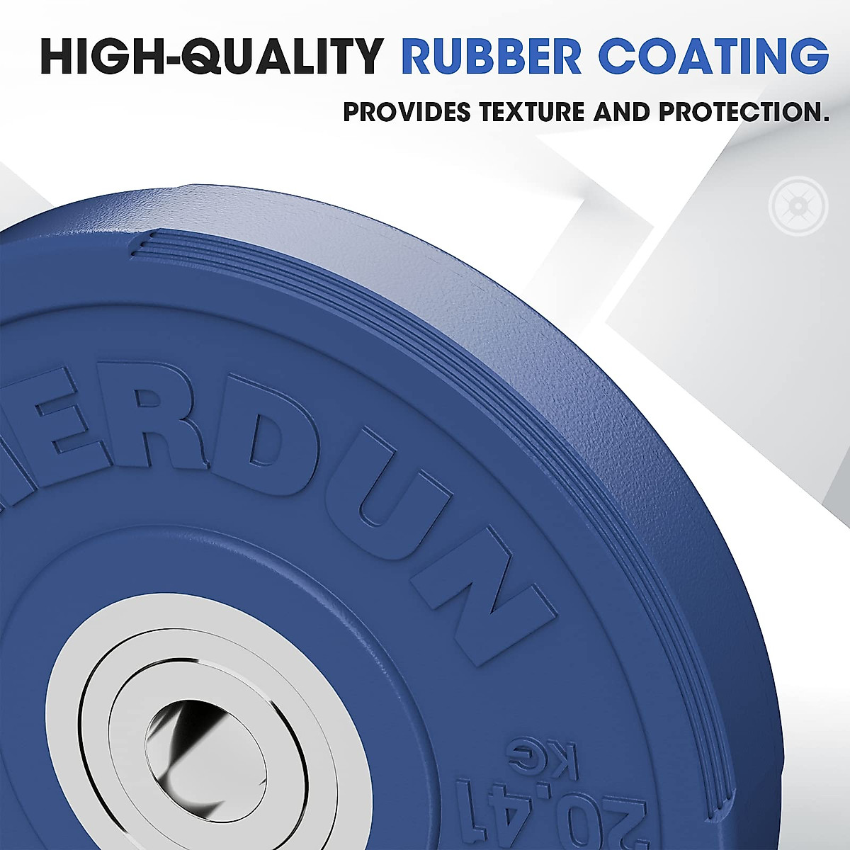 FEIERDUN 2" Color Olympic Bumper Plate Weight Plate for Strength Training - 100% Virgin Rubber