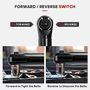 GYZJ 𝟏𝟖𝐕 Extended Cordless Ratchet Wrench 𝟑/𝟖" Electric Wrenches Set 45 ft-lbs 400RPM Power, 𝟐 Battery 2.0Ah Lithium-Ion, 𝟕 Sockets (10/11/12/13/14/15/17mm) And Charger, Variable Speed Trigger