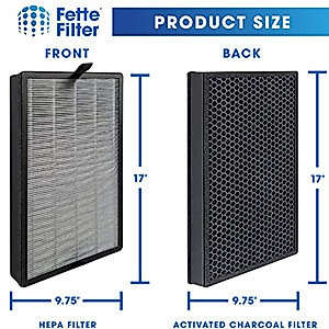 Fette Filter - PM1539 True HEPA H13 Replacement Air Purifier Filter Set Compatible with Inofia Air Purifier System Compare to Part # PM1539. Pack of 2