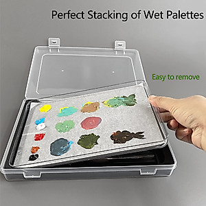 Wet Palette Wet Pallet for Miniatures- Stay Wet Palette for Acrylic Painting Wet pallets for Painting Miniatures,Paint Brush Holder Organizer Wet Palette Storage containers