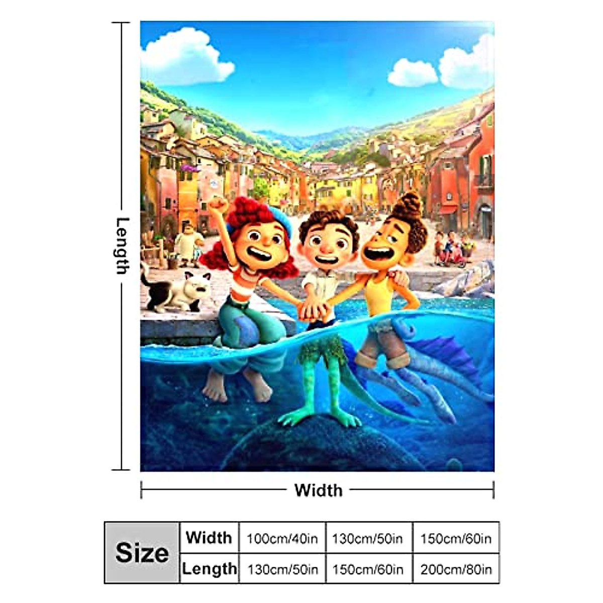 Super Soft Blanket Flannel Fleece Throw Blankets Soft Cozy Fuzzy Sea Monsters Bedding for Kids Adult Gifts 50"x40"