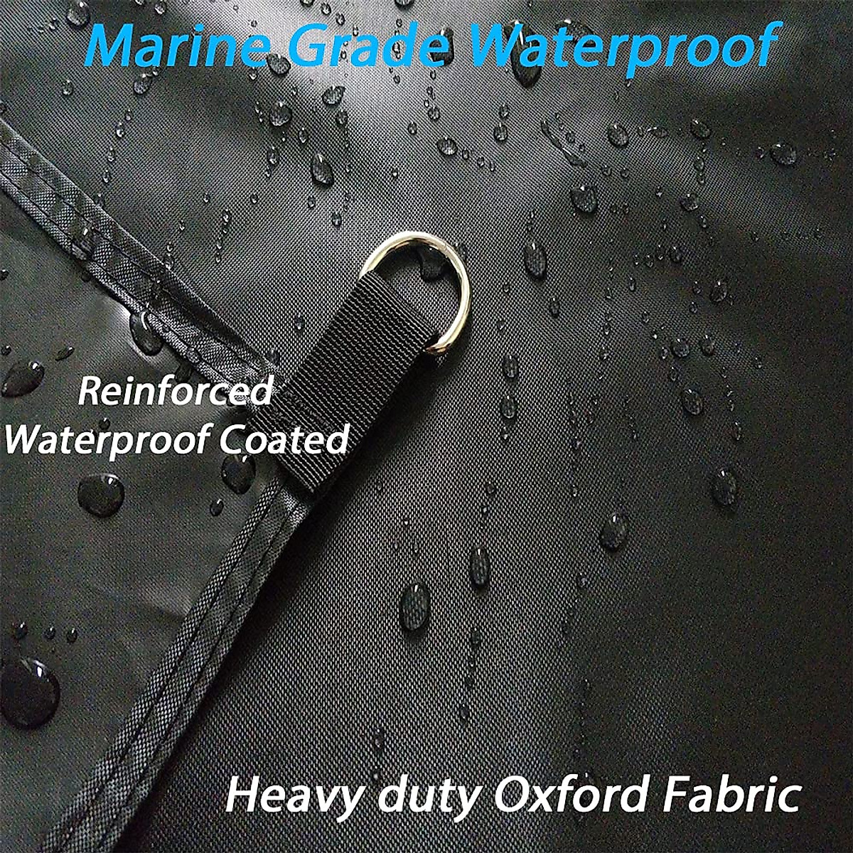 Chunake Cockpit Cover UV60+ 420D Oxford with PVC Coating Seat Cover with 3 Elastic Rope to Adjustment. (Large（60 * 29inch）, 1 Pack)