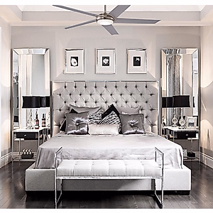 Minka-Aire F617L-BN Raptor 60 Inch LED Ceiling Fan with DC Motor and Integrated 16W LED Light in Brushed Nickel Finish