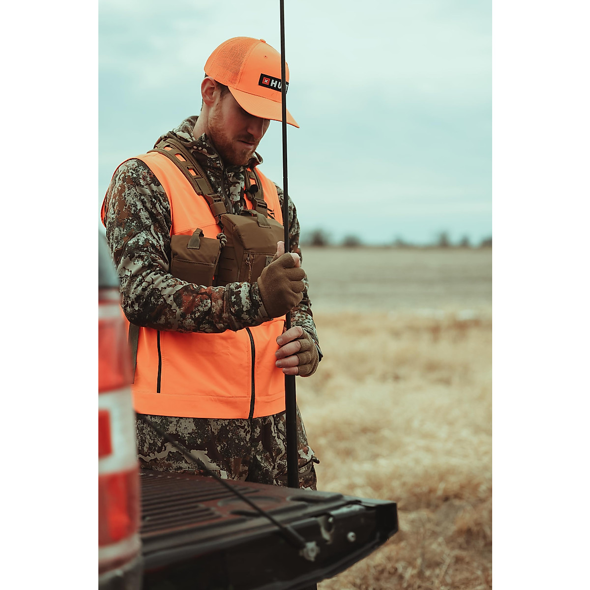 First Lite Talus Fingerless Merino Wool Glove - Lightweight Hunting Gloves - Dry Earth - Large