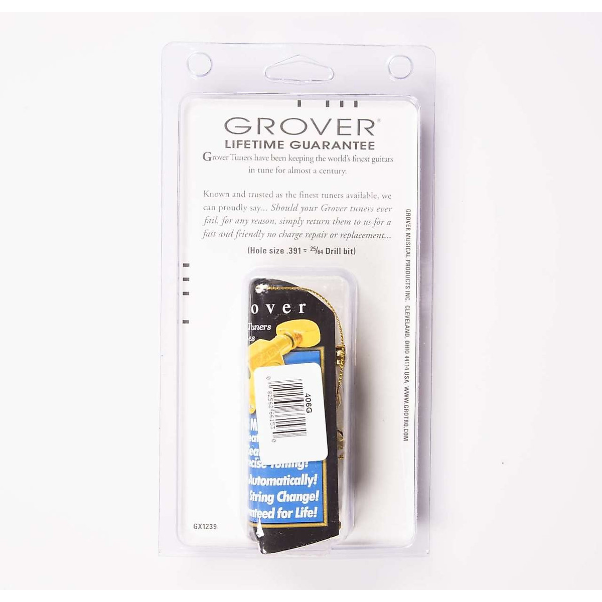 Grover 406G Rotomatic 18:1 Self Locking 3 Per Side Machine Heads, Gold