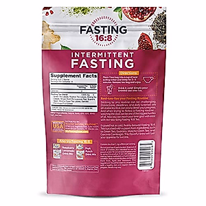 Fasting 16:8 Intermittent Fasting Individual Tea Bags - 0 Sugar - 0 Calories - Vegan - Gluten & Diary Free - 14 Count - Pantry Friendly, Brown