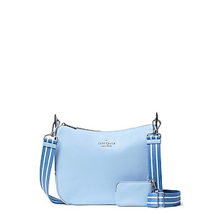 Kate Spade Rosie Crossbody Bag Zip Pouch Pebbled Leather In ocean fog