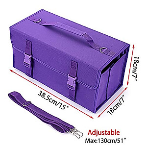 BTSKY New 171 Slots Marker Case Lipstick Organizer-Canvas Markers Holder for Markers and Sketch Markers Purple