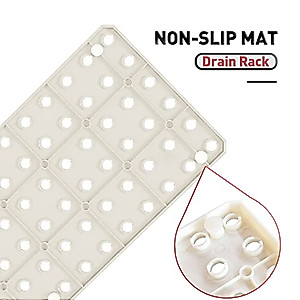 AEARY Pegboard Drawer Organizer for Kitchen Cabinet, Plate Organizers for Cabinets, Adjustable Cupboard Pegboard Tray, Dish Racks Bowl Drying Racks, Expandable Plate Holders Storage (2pcs, White)