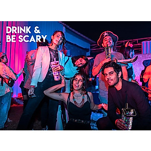 Meoky 40 oz Halloween Tumbler with Handle and Straw, Insulated Water Bottle, Stainless Steel Travel Mug, Keeps Cold for 34 Hours, Fits in Car Cup Holder (Spooky Pumpkin)