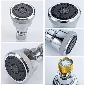 4 Spray Modes Faucet Aerator,360 Degree Faucet Sprayer Attachment,Big Angle Kitchen Faucet Aerator,Swivel Faucet Extender,Sink Sprayer Attachment for faucet,55/64 inch Female Thread (Chrome)