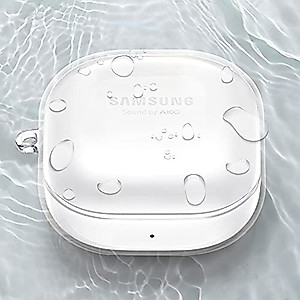 CaseHome Custom Name Case Compatible with Samsung Galaxy Buds Live(2020 Release)Buds Pro(2021 Release) Case Cover,Personalized Crystal TPU Clear Cover (Clear)