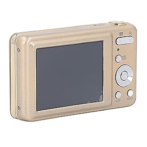 Portable Digital Camera, USB 2.7in Compact Vlogging Camera High Definition for Gift (Gold)