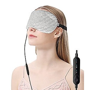 Heated Eye Mask, 100% Cotton USB Steam Warm Compress for Puffy Eyes, Warm Therapeutic Treatment for Dry Eye, Chalazion, Blepharitis