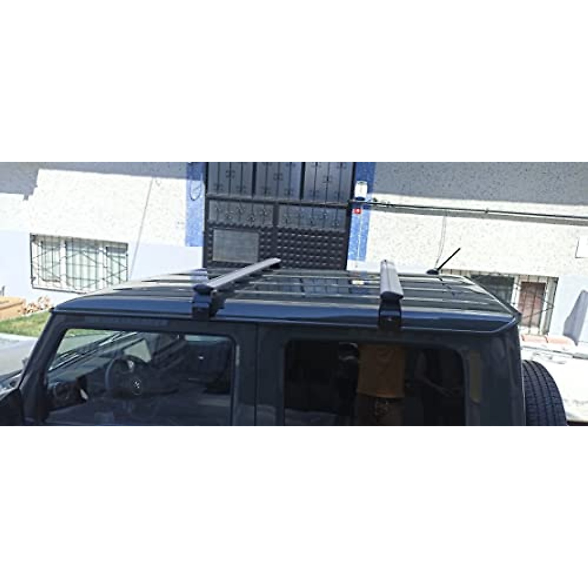Roof Racks Cross Bars Compatible with Suzuki Jimny 2020, Aluminum Cargo Carrier Crossbars for Rain gutters Silver