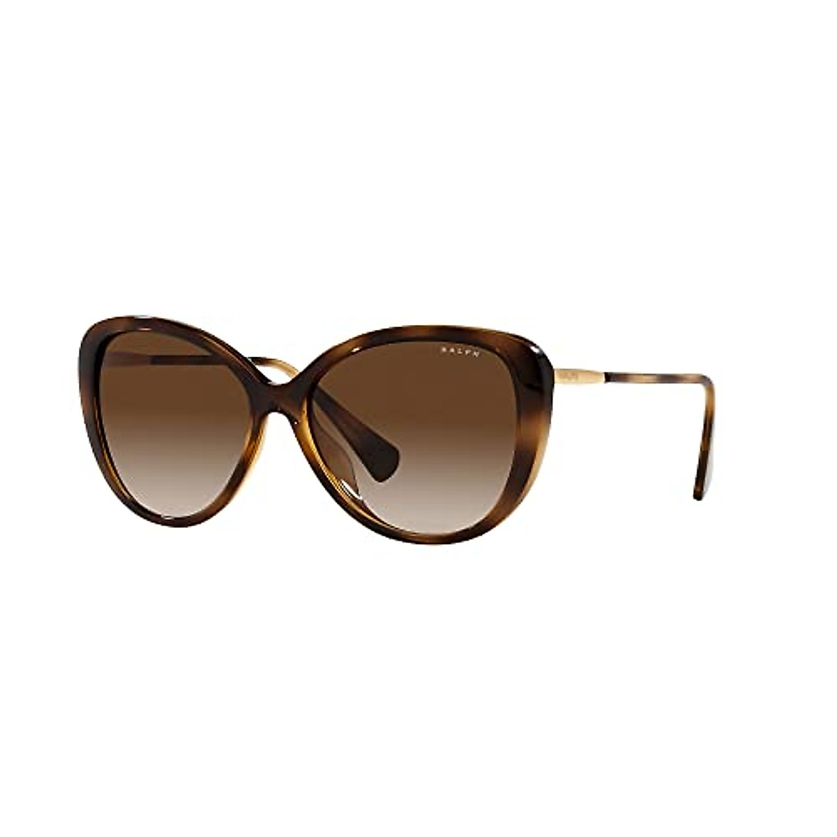 Ralph by Ralph Lauren Women's RA5288U Universal Fit Butterfly Sunglasses, Gradient Brown, 57 mm
