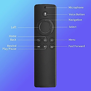 1nd Gen DR49WK B PE59CV Voice Remote Control for Amazon Smart TVs Stick (2nd Gen/3rd Gen/Lite/4K) for Amazon Smart TVs Cube (1st Gen/2nd Gen, and Later) for Amazon Smart TVs (3rd Gen, Pendant Design)