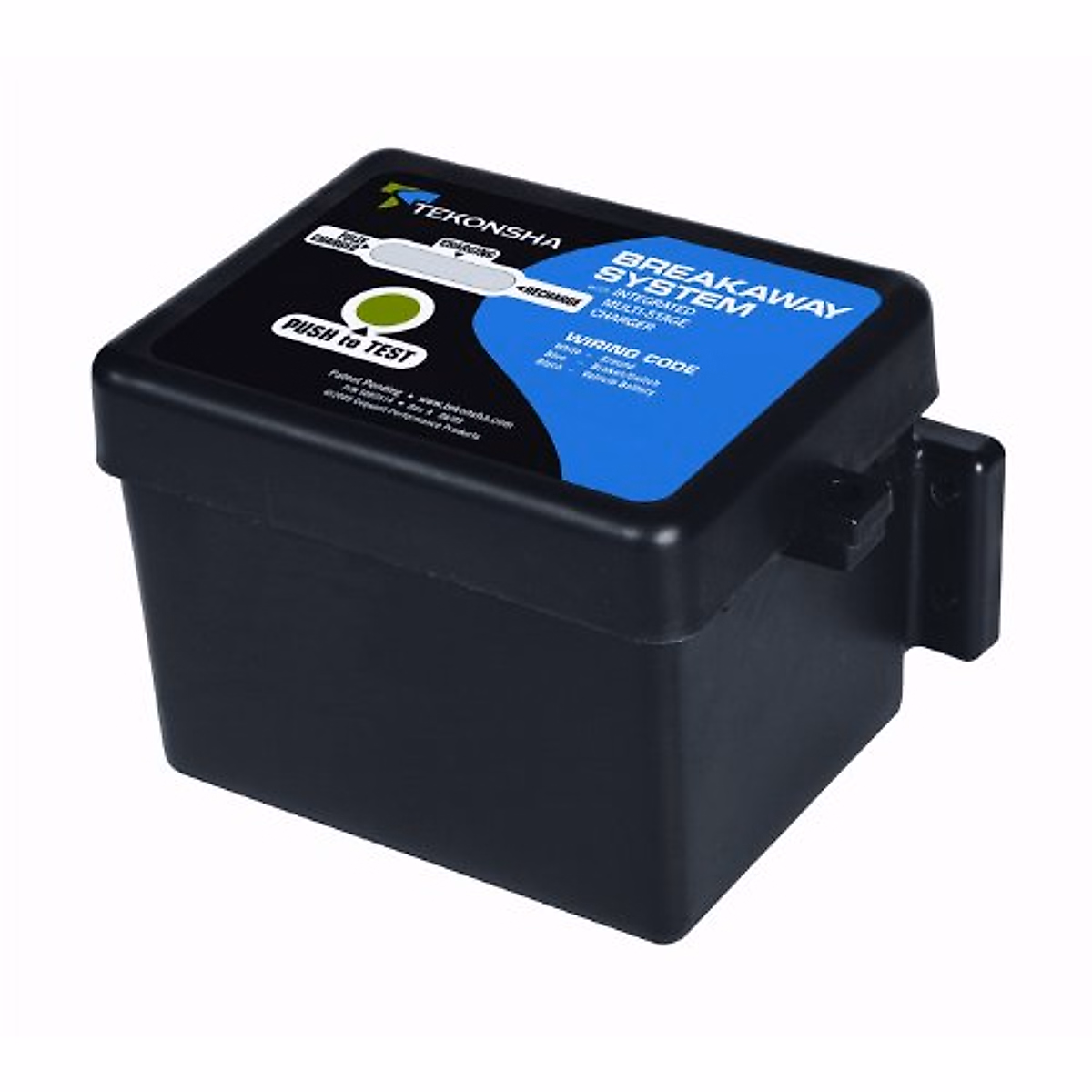 Tekonsha 50-85-313 Shur-Set III Breakaway System with LED Test Meter, Battery, Breakaway Switch and Charger - Black