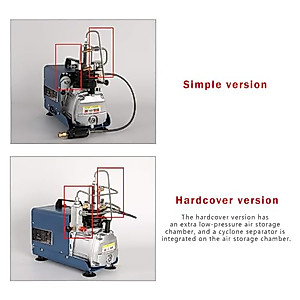 YONG HENG High Pressure Air Compressor Pump,Adjustable Control with Auto-Stop 110V 30Mpa Electric Air Pump Air Rifle PCP 4500PSI Paintball Fill Station for Fire Fighting and Diving