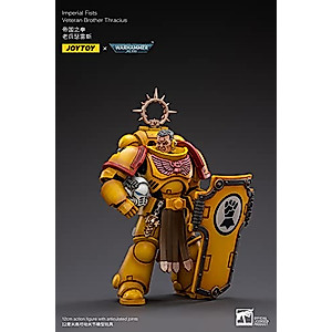 BLOOMAGE JOYTOY (BEIJING) TECH Warhammer 40K: Imperial Fists Veteran Brother Thracius 1:18 Scale Action Figure, Multi