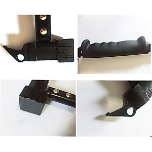 Beefoor Camping Hammer Heavy Duty with Tent Stake Remover, 12.6" Steel Tent Hammer - Rubber Covered Handle Tent Mallet with Holding Strap (Black)