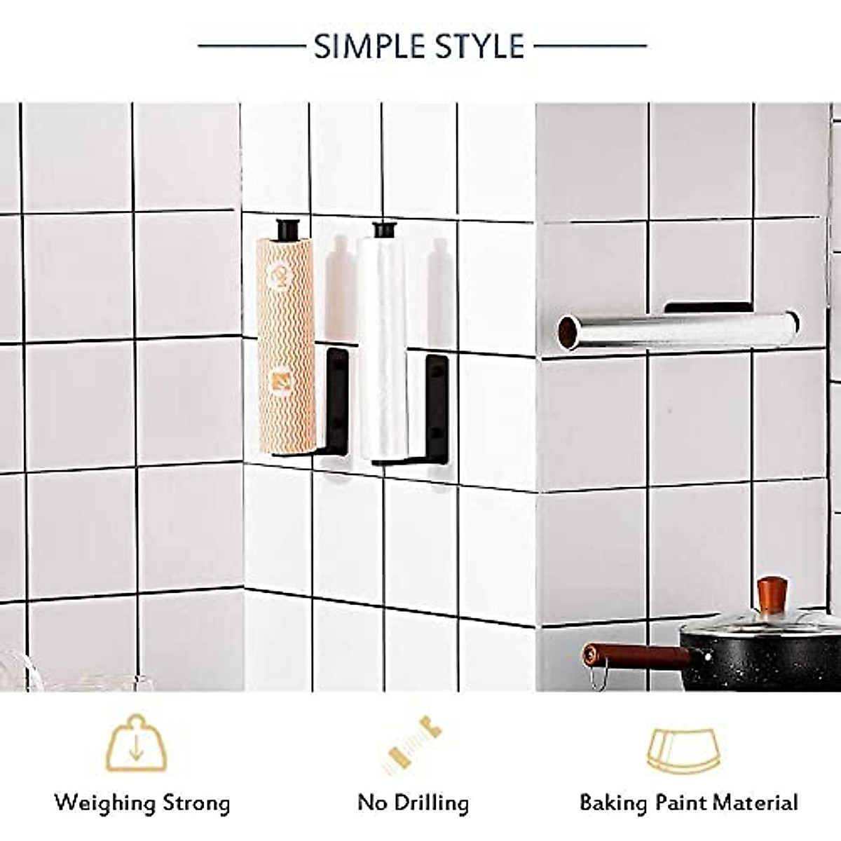 Kitchen Paper Roll Holder Paper Towel Rack Dining Table Kitchen Paper Roll Holder Vertical Paper Towel Storage Rack