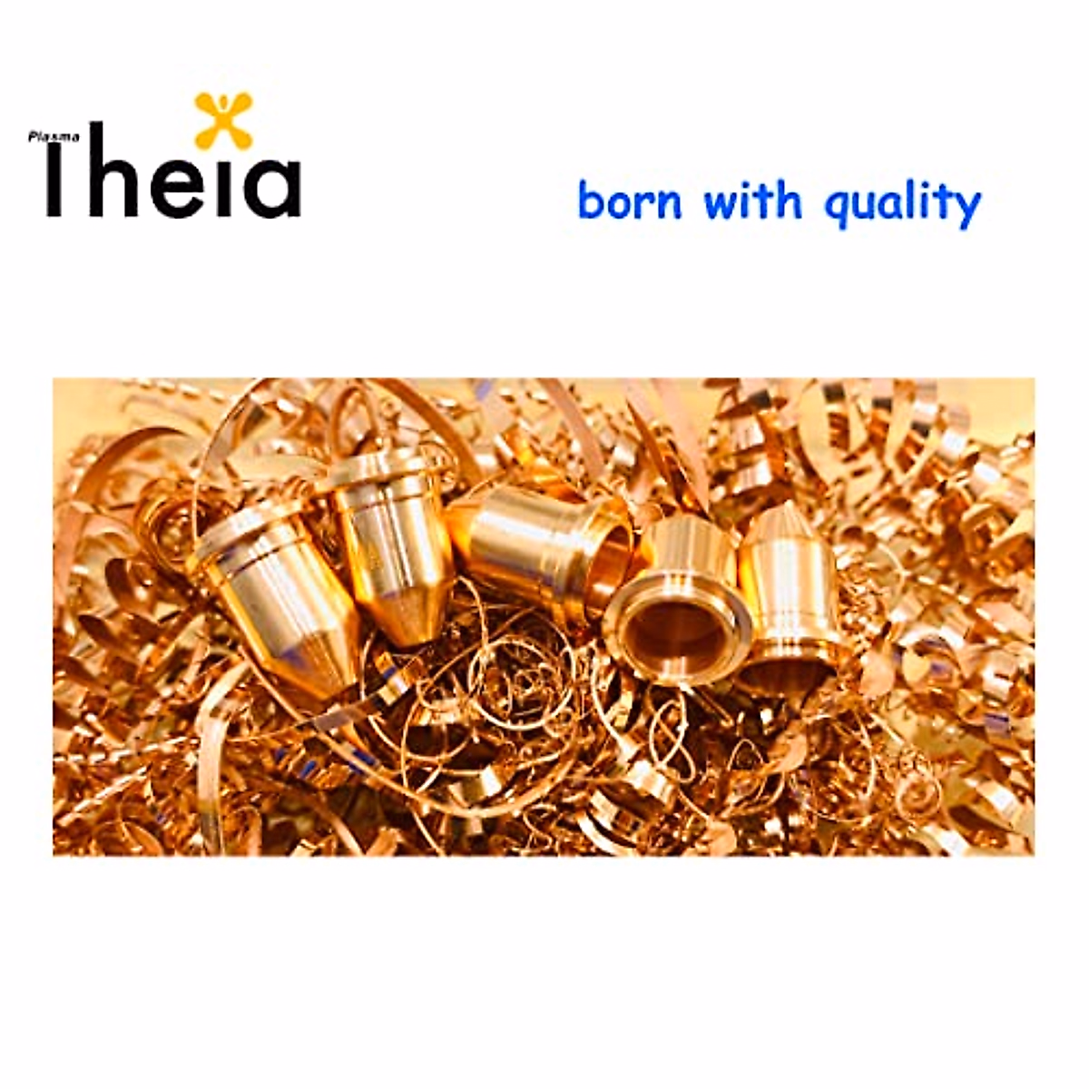 Theia Plasma | New conical tip 50A 1.0mm with Electrode 52582 | plasma cutting consumable IPT&PT-60/40IPT&PT60/40 work for Everlast powerplasma (22)