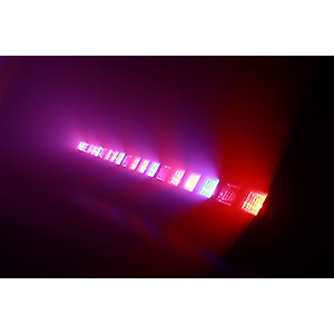 DragonX RGBA Wall Wash Light Bar Plus | 65W LED Wide Beam Horizon Uplights, Professional DJ Stage Strip Strobe Flood Lighting Package DMX for Church, Wedding, Disco, Indoor Party, Club, Band