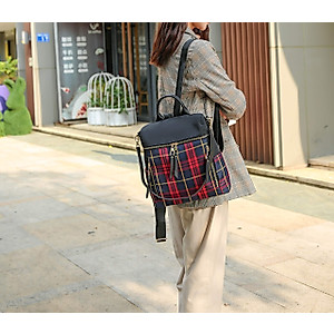 Nishi Plaid BackpackWaterproof Laptop Backpack for Travel School Daypack Neylon by Mia K. Farrow